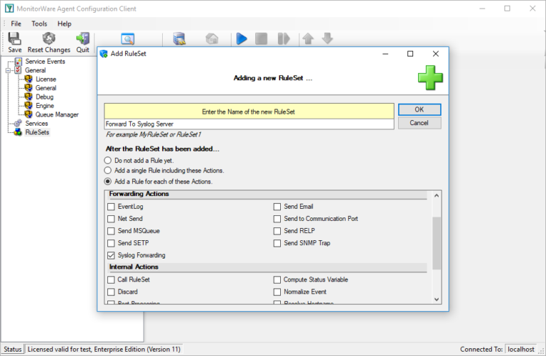 Forwarding NT Event Logs to a Syslog Server - Adiscon