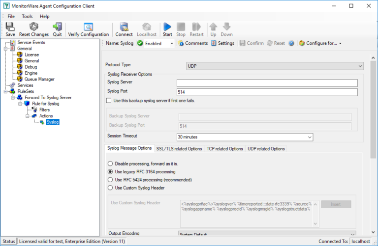 Forwarding NT Event Logs to a Syslog Server - Adiscon
