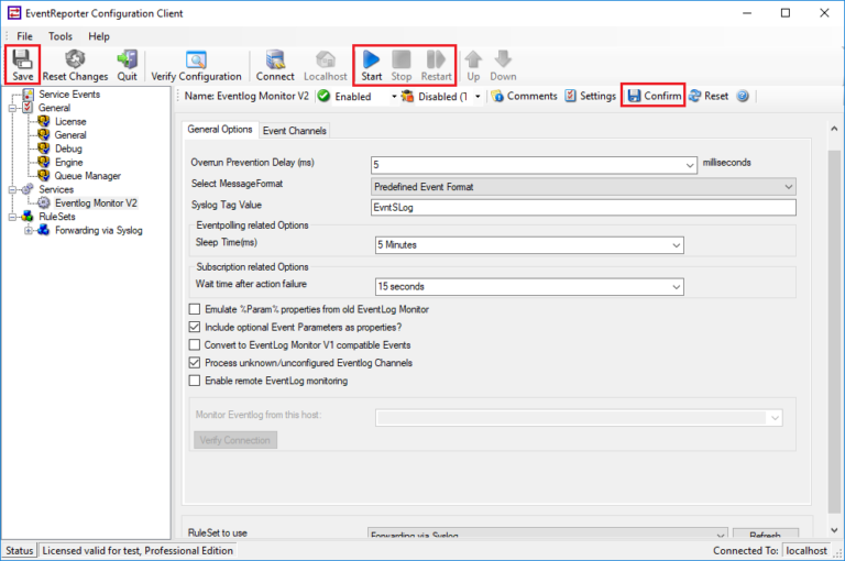 How To setup EventLogMonitor Service - Adiscon