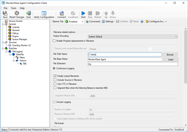 Automatically archiving logfiles written by MonitorWare Agent - Adiscon